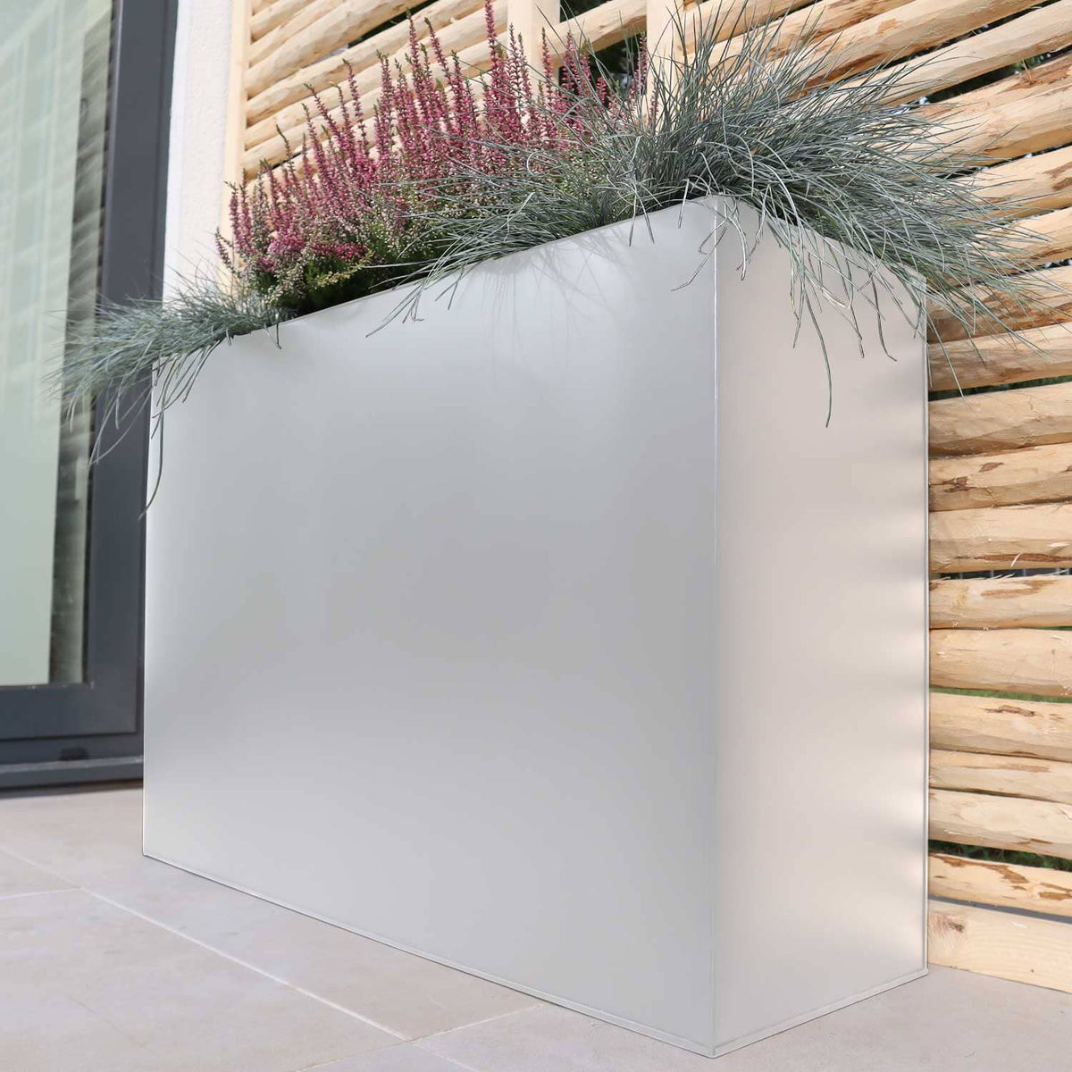 White Planters - Large White Plant Pots – Woven Wood