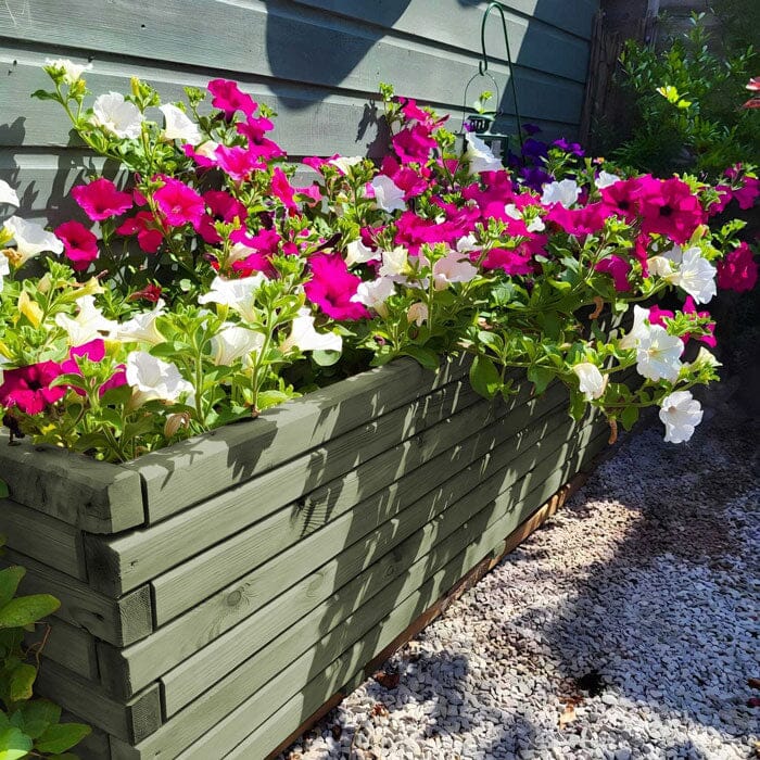 Rustic Green Planters - Large Garden Planters – Woven Wood