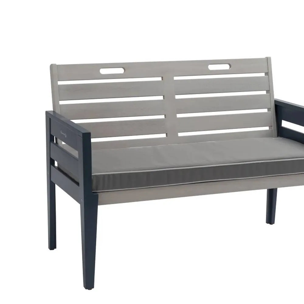 Galaxy Two Seat Bench Set – Woven Wood