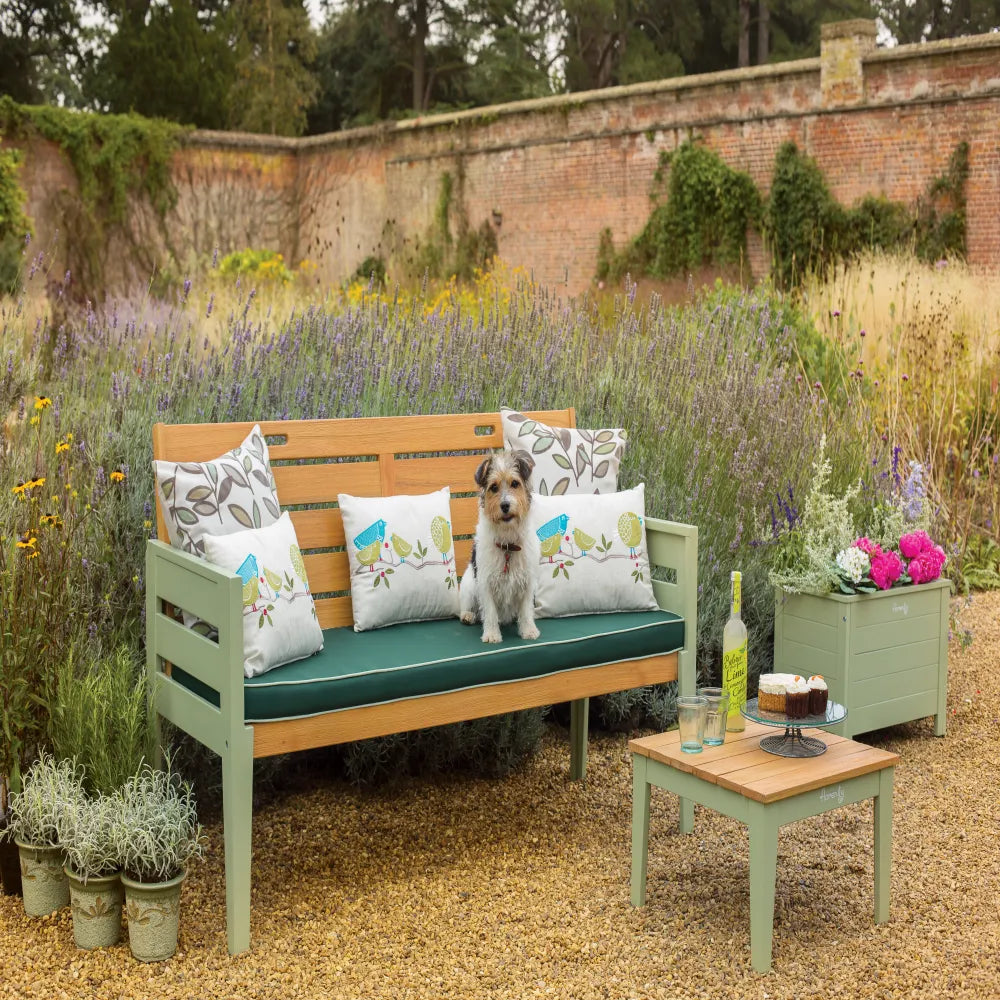 Verdi Three Seat Bench Set – Woven Wood