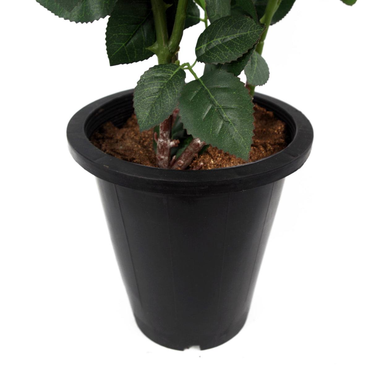 Artificial Red Rose Bush – Woven Wood