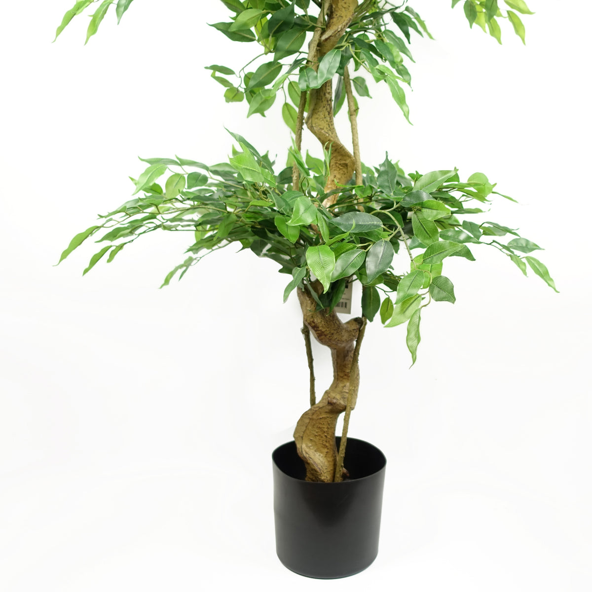 180cm Artificial Twisted Trunk Fruticosa Ficus Tree Triple Ball Topiar ...