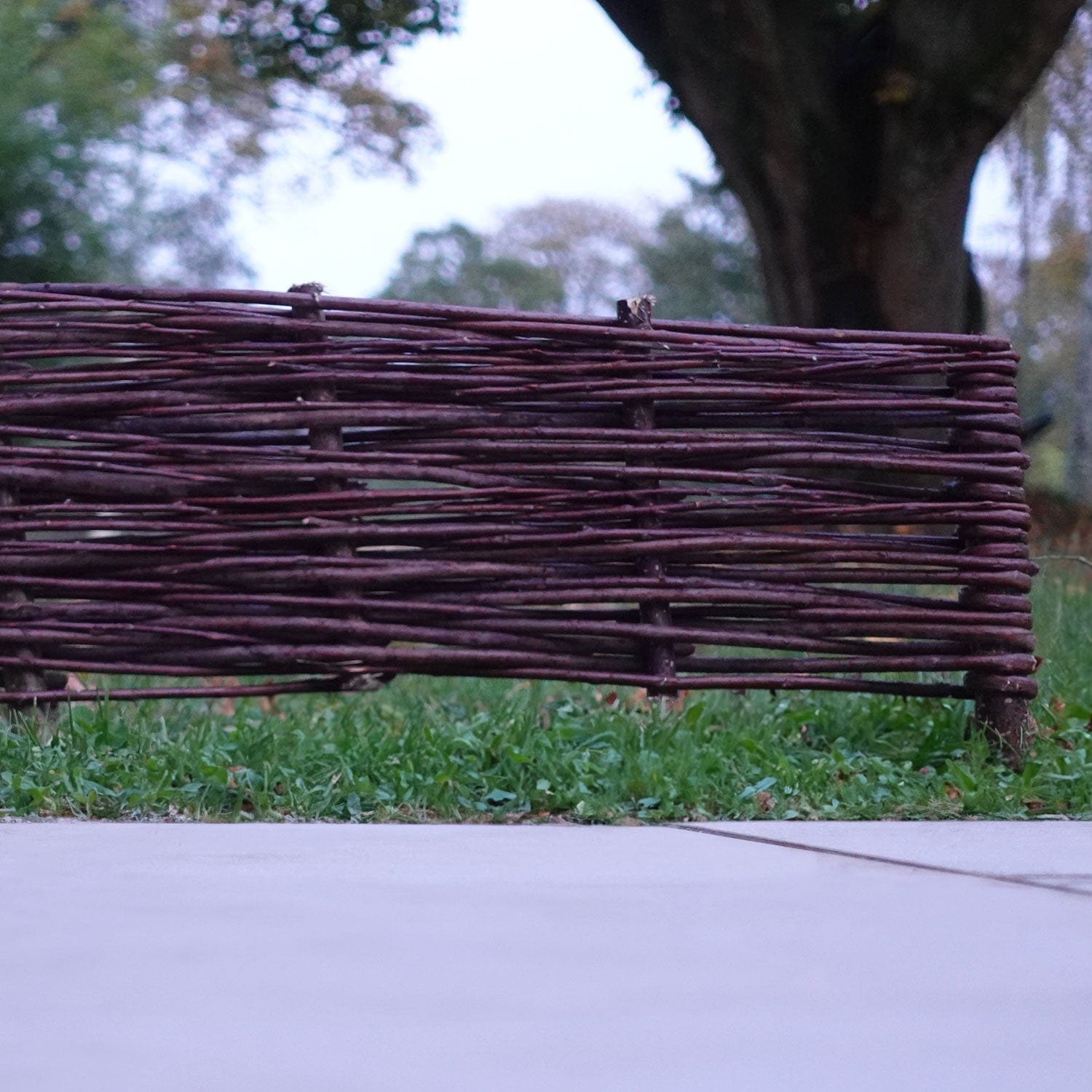 2m Willow Lawn Edging - 20cm Height – Woven Wood