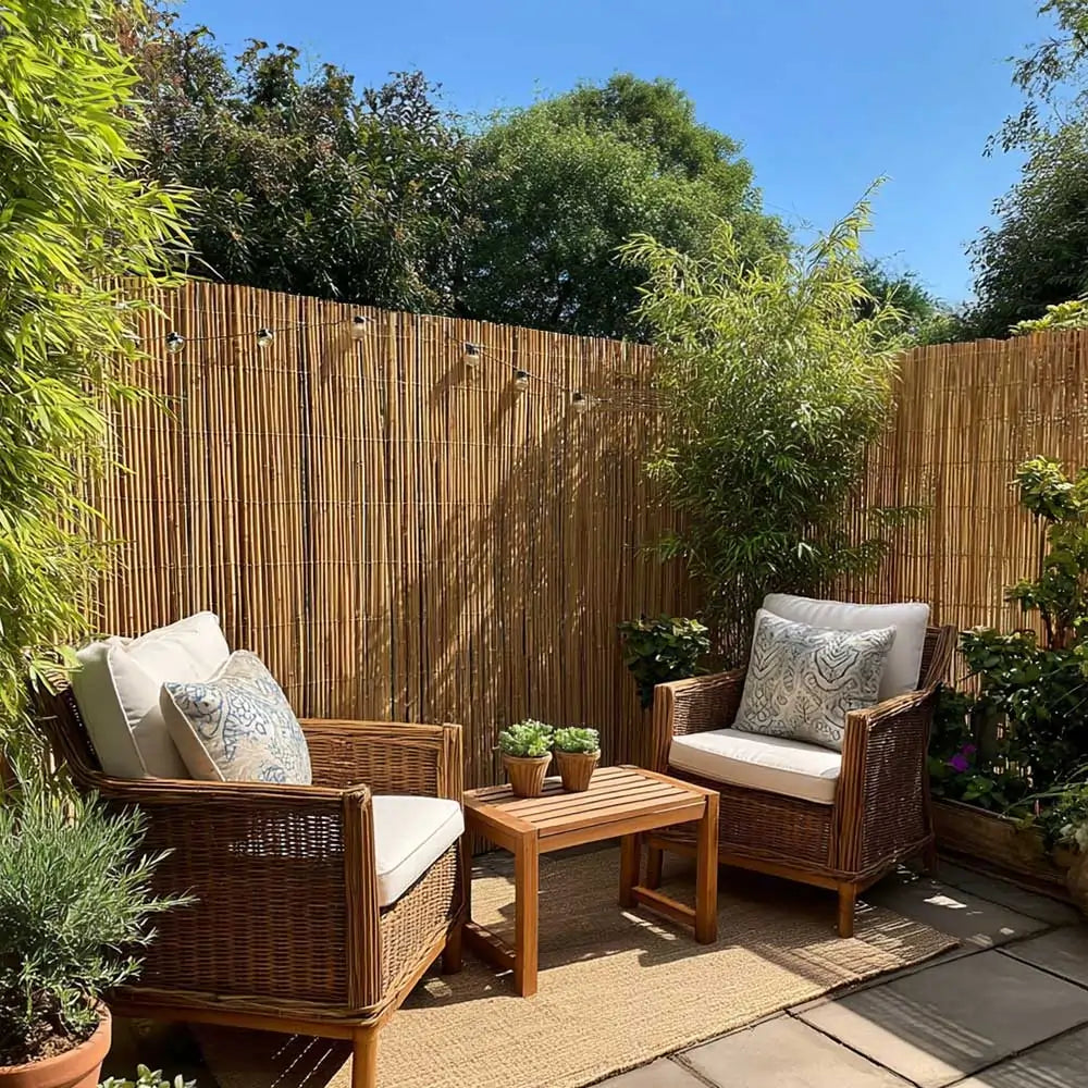 Garden Screening: Natural Willow, Bamboo and Bark Screens – Woven Wood