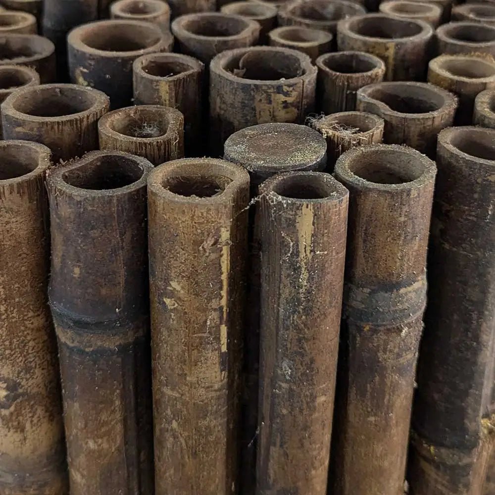 Black Premium Thick Bamboo Cane Fencing Screening Rolls – Woven Wood