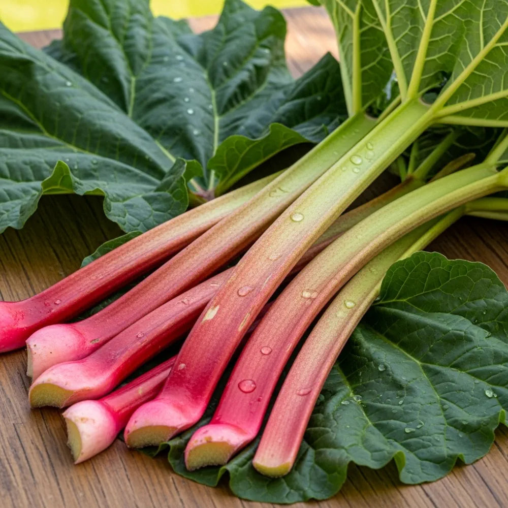 Champagne' Rhubarb Plant | Single Bare Root Crown – Woven Wood