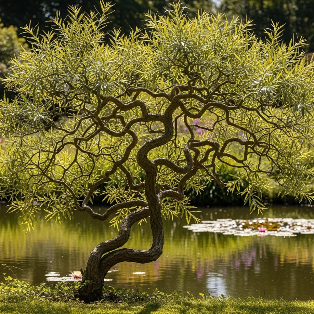 4ft Corkscrew Willow | Salix matsudana 'Tortuosa' | 2 Years Old | 9L P ...