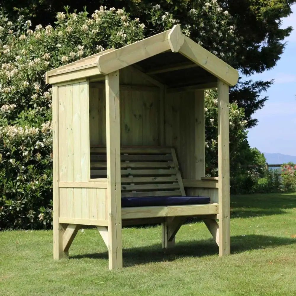 Two Seater Enclosed Cottage Arbour – Woven Wood