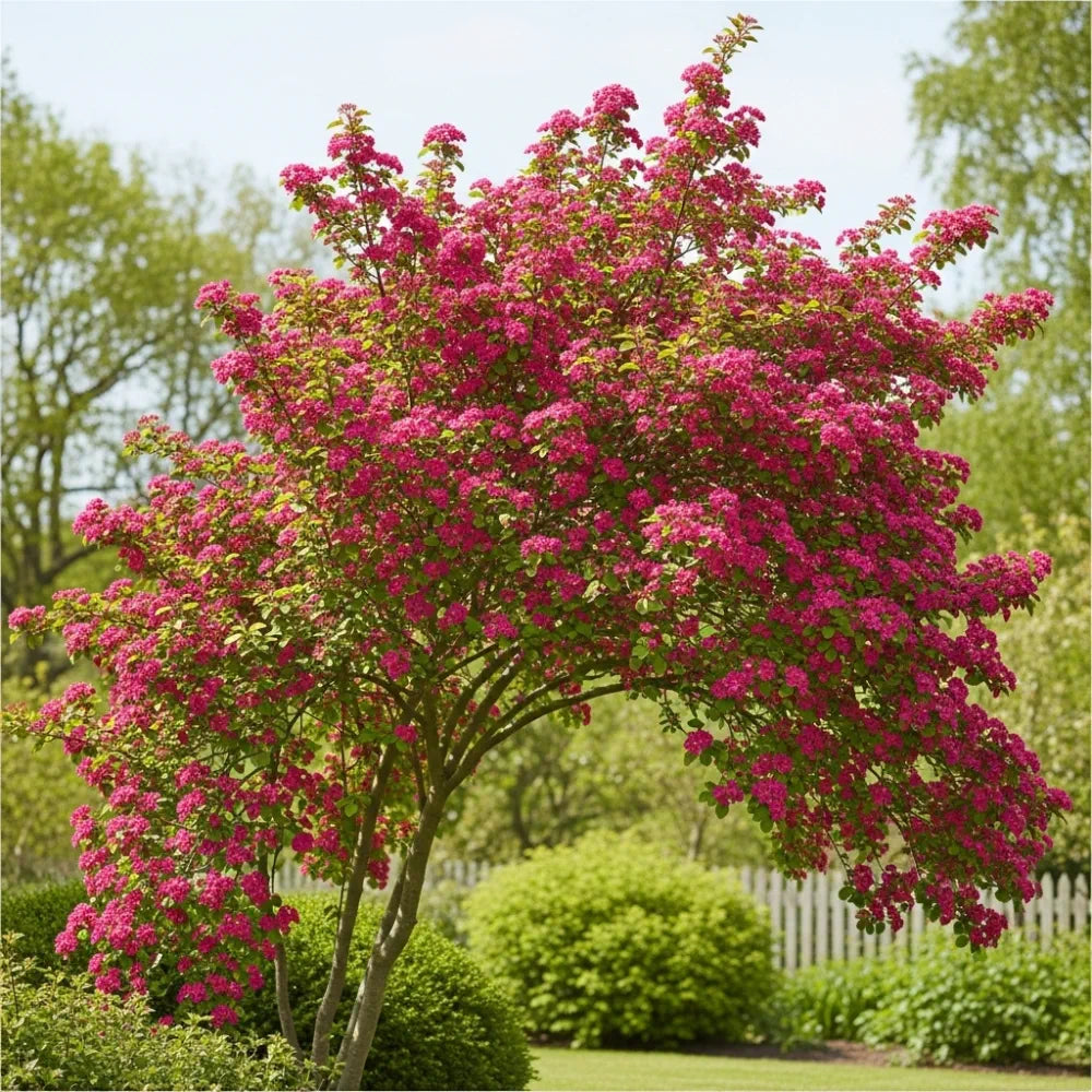 5ft Crimson Cloud' Hawthorn Tree | Crataegus laevigata | Bare Root | 2 ...