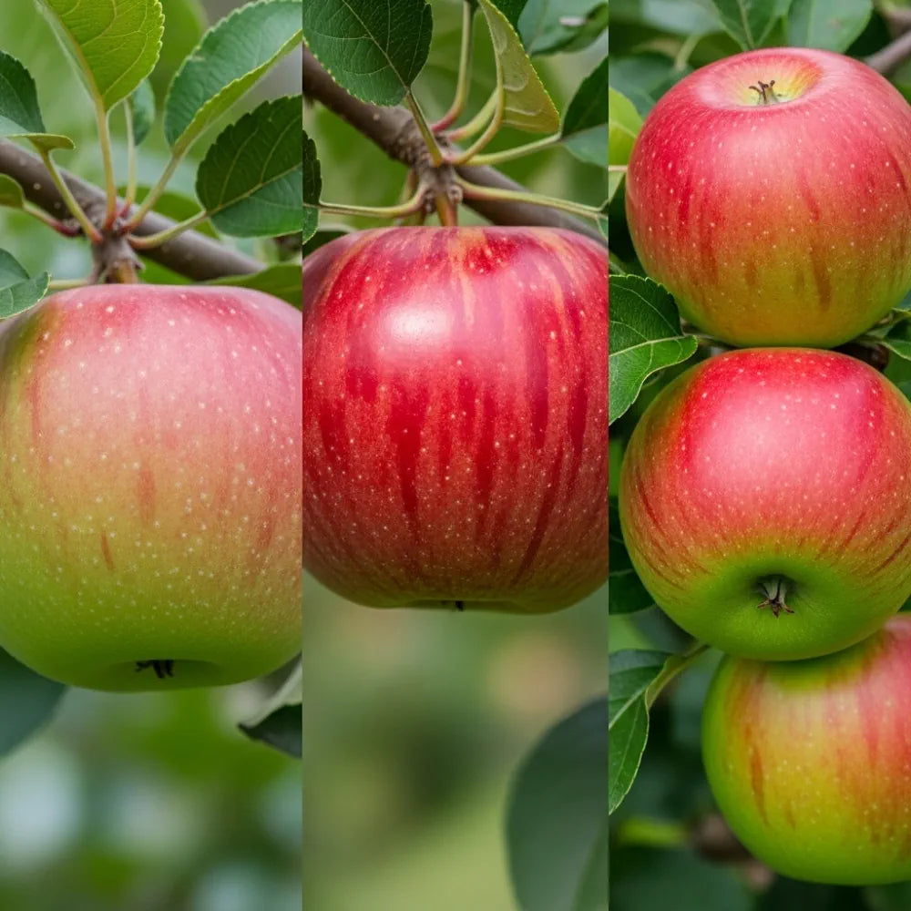 'Egremont Russet', 'Fiesta' & 'Fortune' (Bare Root) Trio Tree – Woven Wood