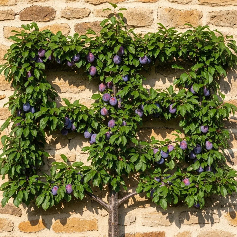 Fan-Trained 'Victoria' Plum Tree | 5ft | 9L Pot – Woven Wood