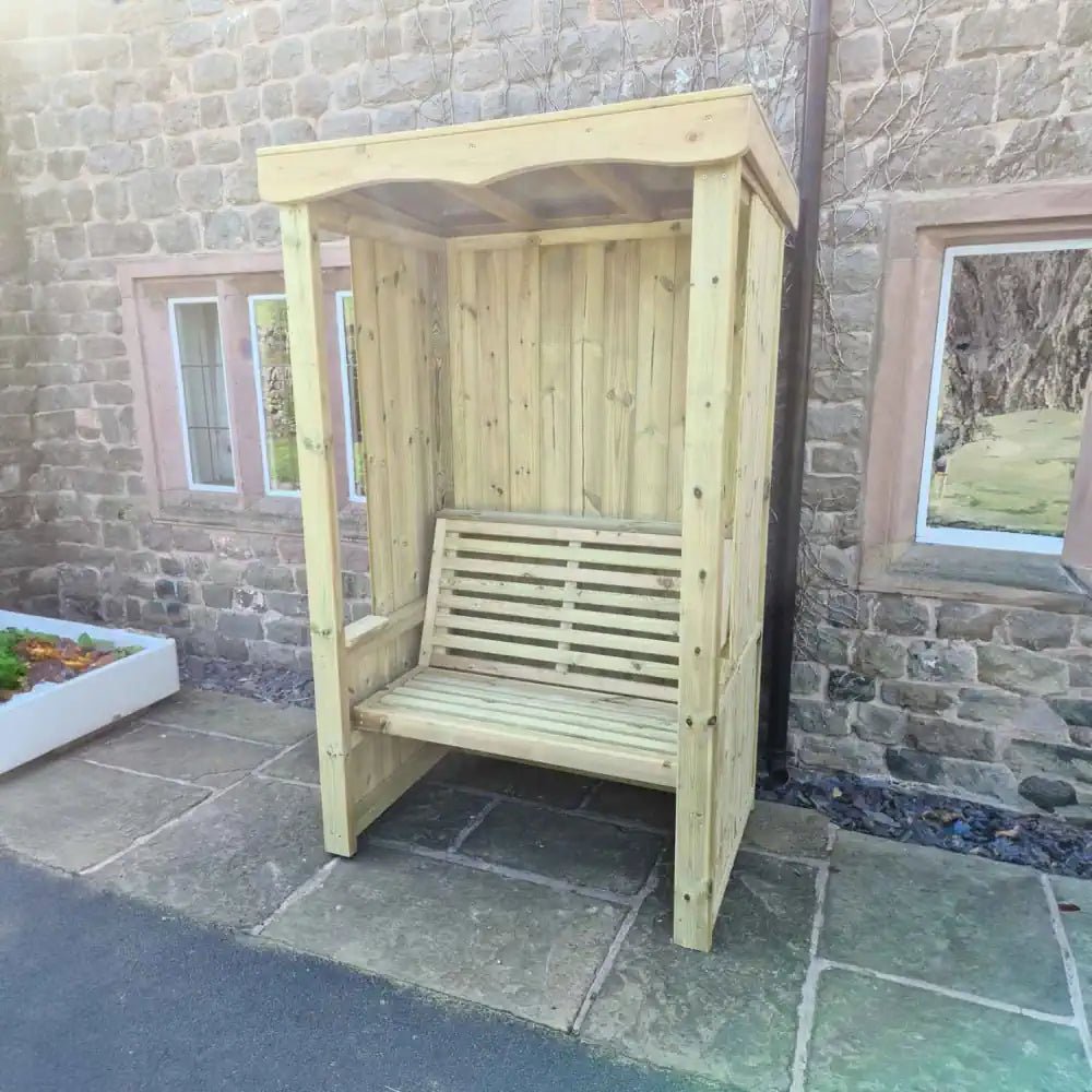 Four Seasons Redwood Arbour - Two Seater – Woven Wood