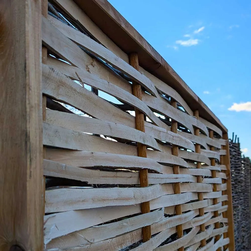 Framed Split Hazel Hurdles 6ft x 6ft – Woven Wood