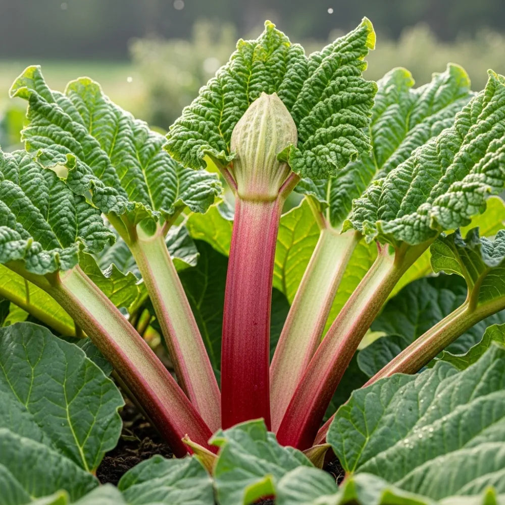 'Fulton's Strawberry Surprise' Rhubarb Plant | 3 Bare Root Crowns ...
