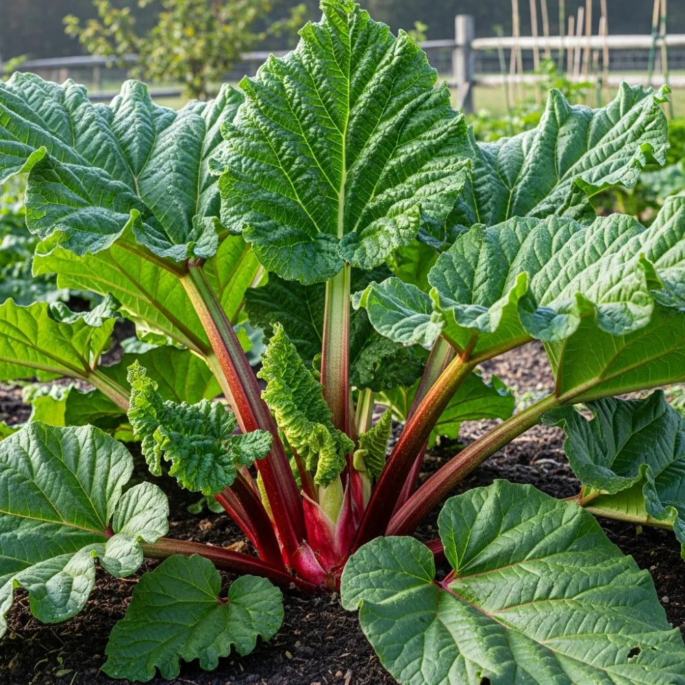 Goliath' Rhubarb Plant | 3 Bare Root Crowns – Woven Wood