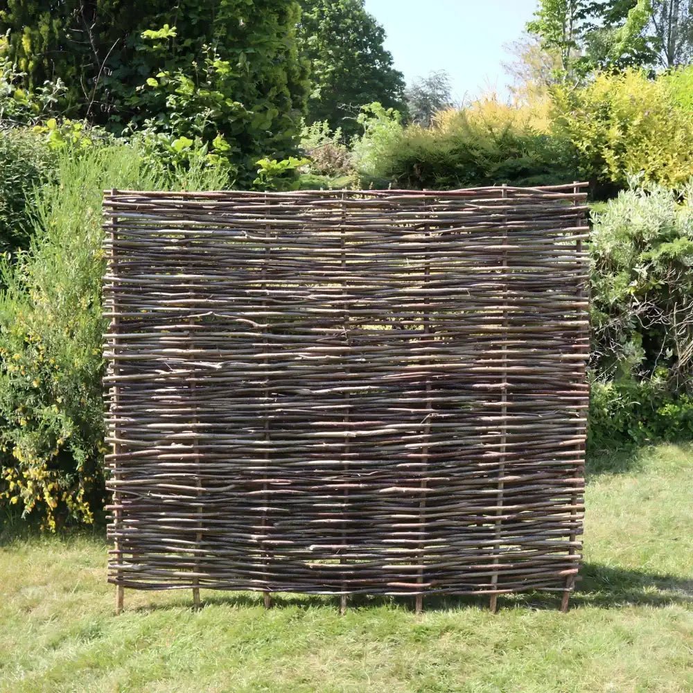 Capped Hazel Hurdle Fence Panel Premium Weave – Woven Wood