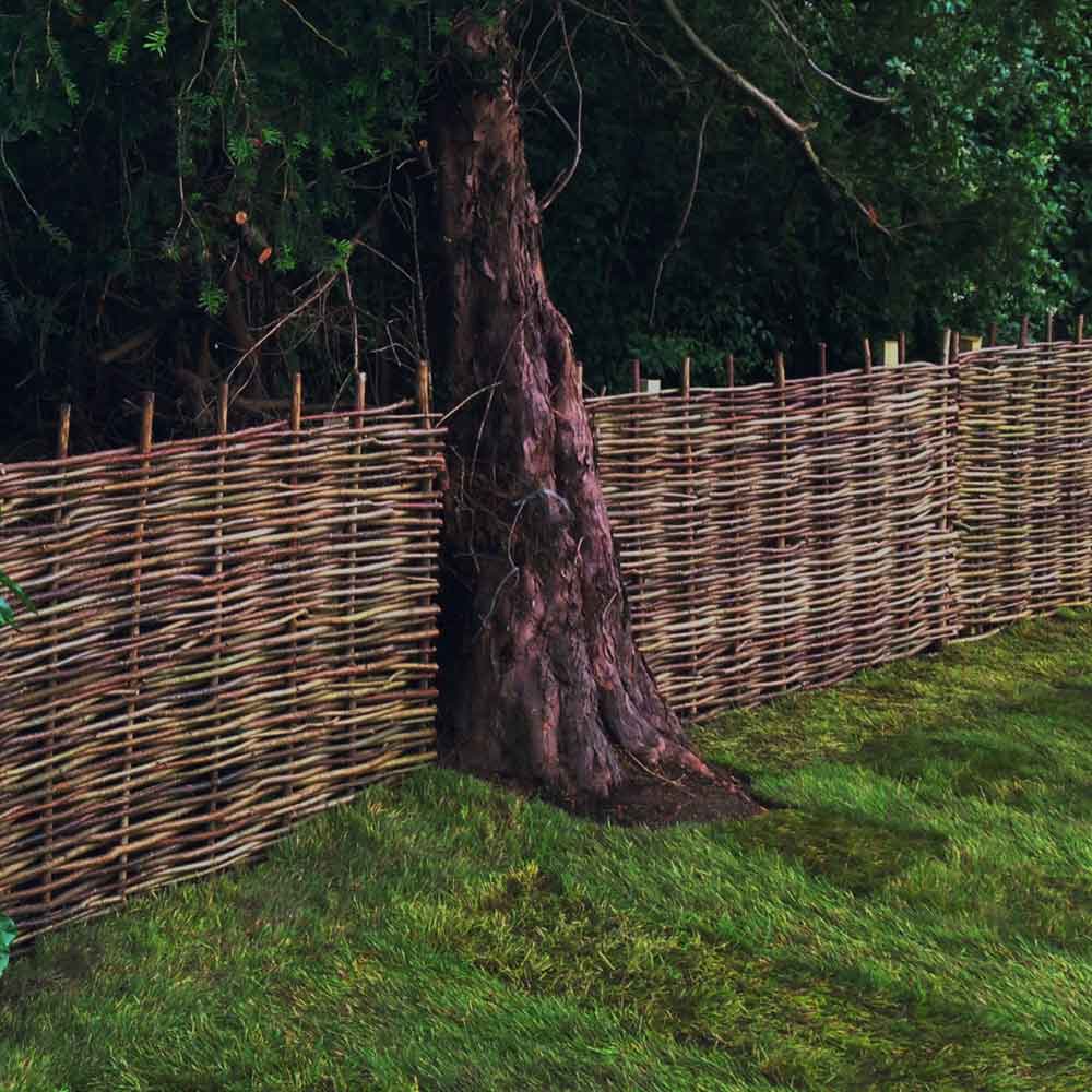 Capped Hazel Hurdle Fence Panel Premium Weave – Woven Wood