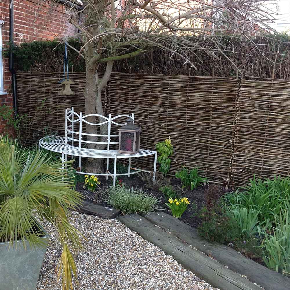 Top Bar Capped Hazel Hurdle Fence Panel Premium Weave – Woven Wood