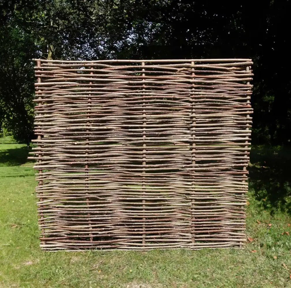 Top Bar Capped Hazel Hurdle Fence Panel Premium Weave – Woven Wood