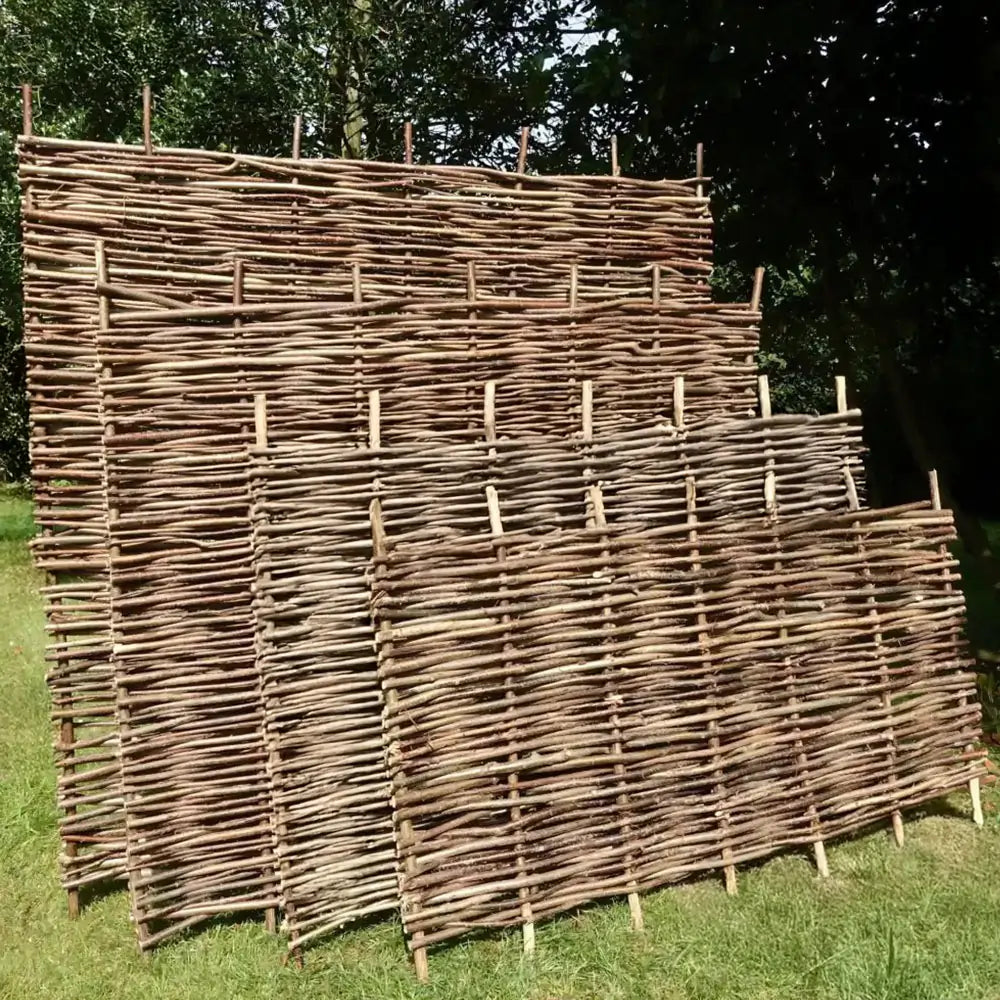 Hazel Hurdle Fence Panel Premium Weave – Woven Wood
