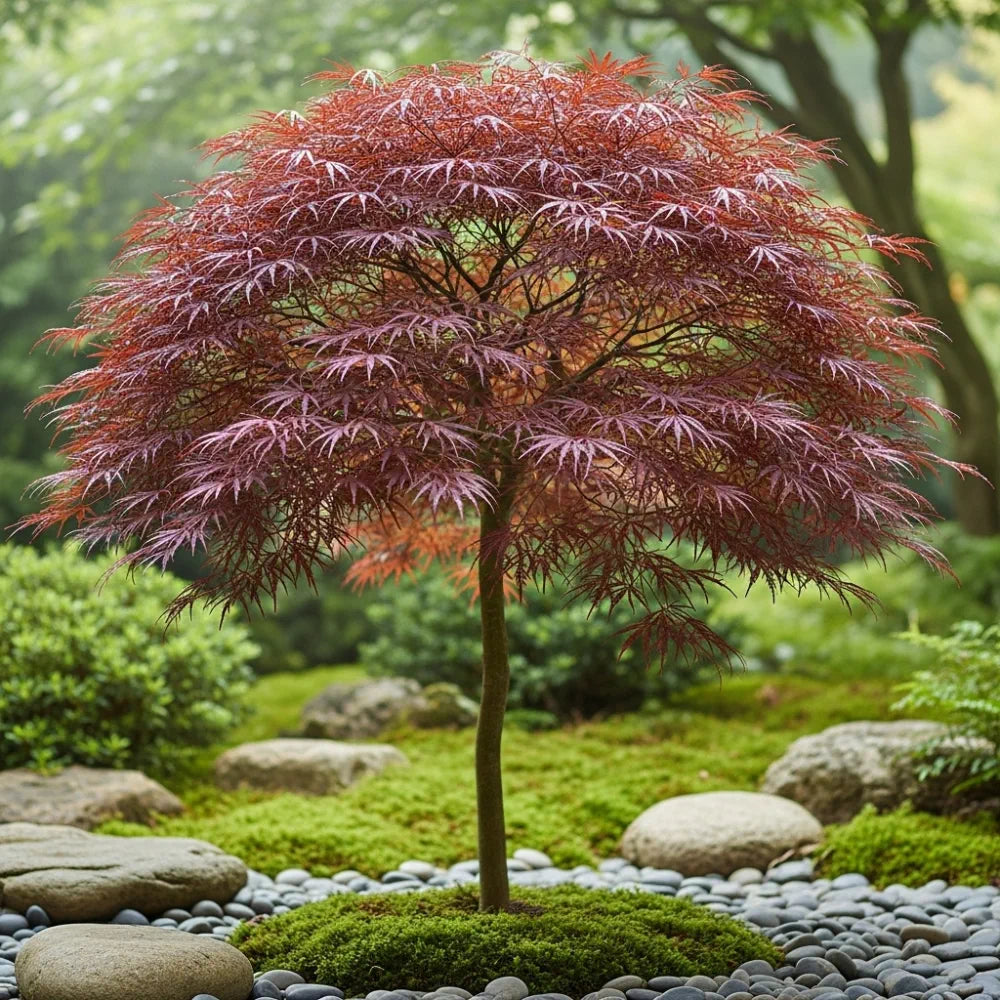 3ft Japanese Maple Tree | Acer palmatum 'Bloodgood' | 3L Pot – Woven Wood