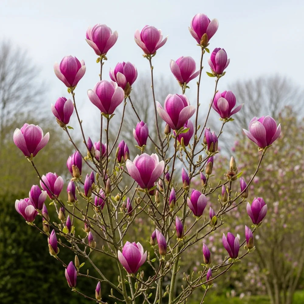 9ft Mature 'Susan' Magnolia Tree | Multi-Stem Purple Magnolia | Rootba ...