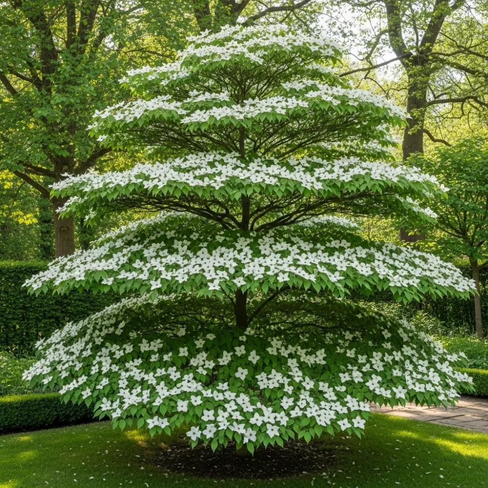 4ft 'Milky Way' Japanese Dogwood Tree | Cornus kousa | 7.5L Pot – Woven ...