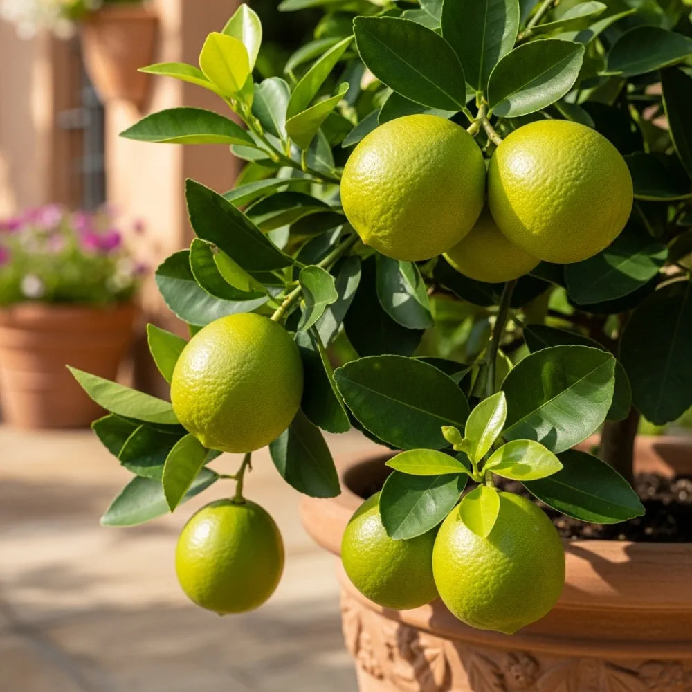 2ft Patio Lime Tree | 'Tahiti' Lime Tree in a 5L Pot – Woven Wood
