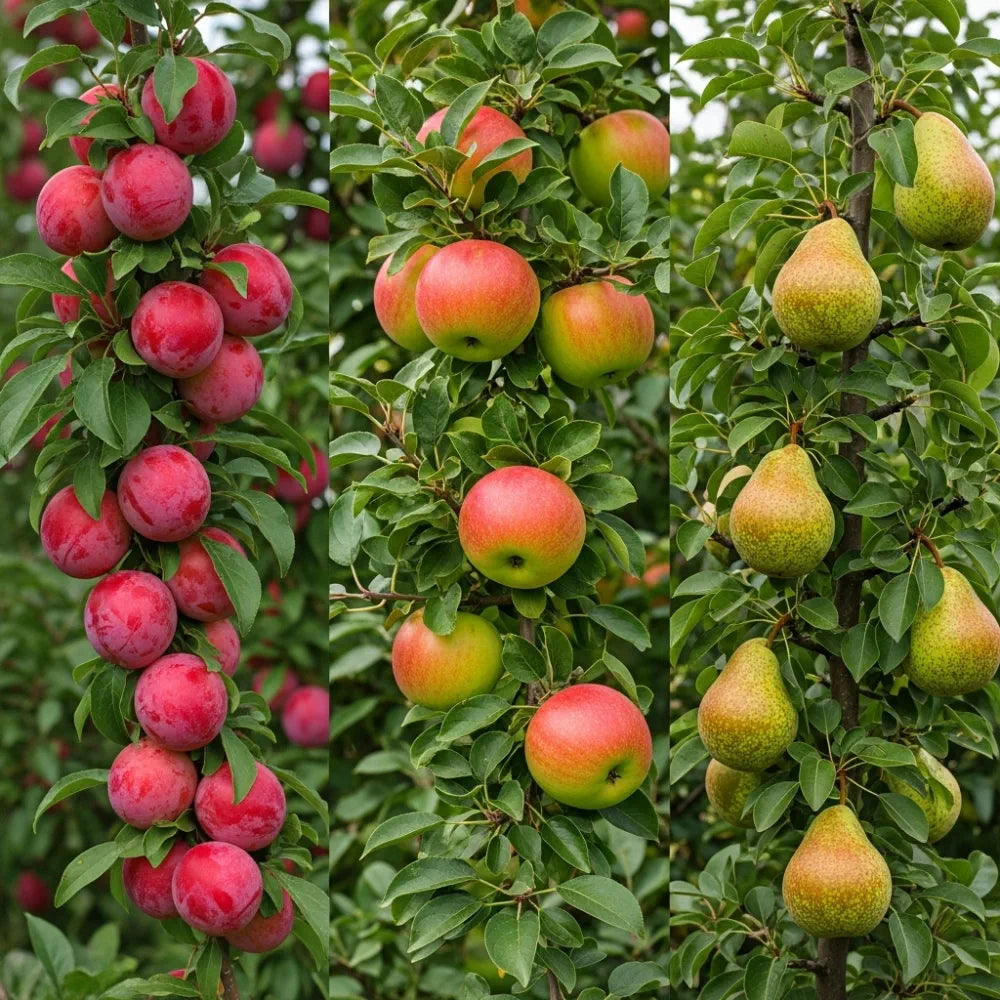 Mini Orchard Collection | 3 Bare Root Trees | 5ft Apple, Pear & Plum T ...
