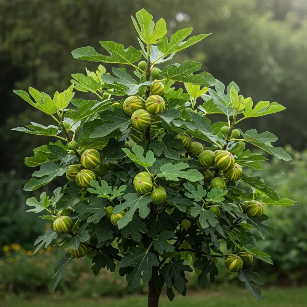 4ft 'Panachée' Fig Tree | 10L Pot – Woven Wood