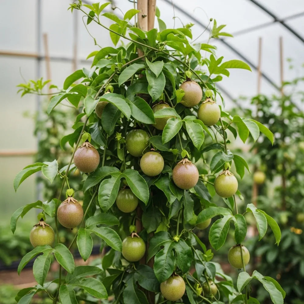 3 Passion Fruit Plants | Passiflora Edulis | 2L Pots – Woven Wood