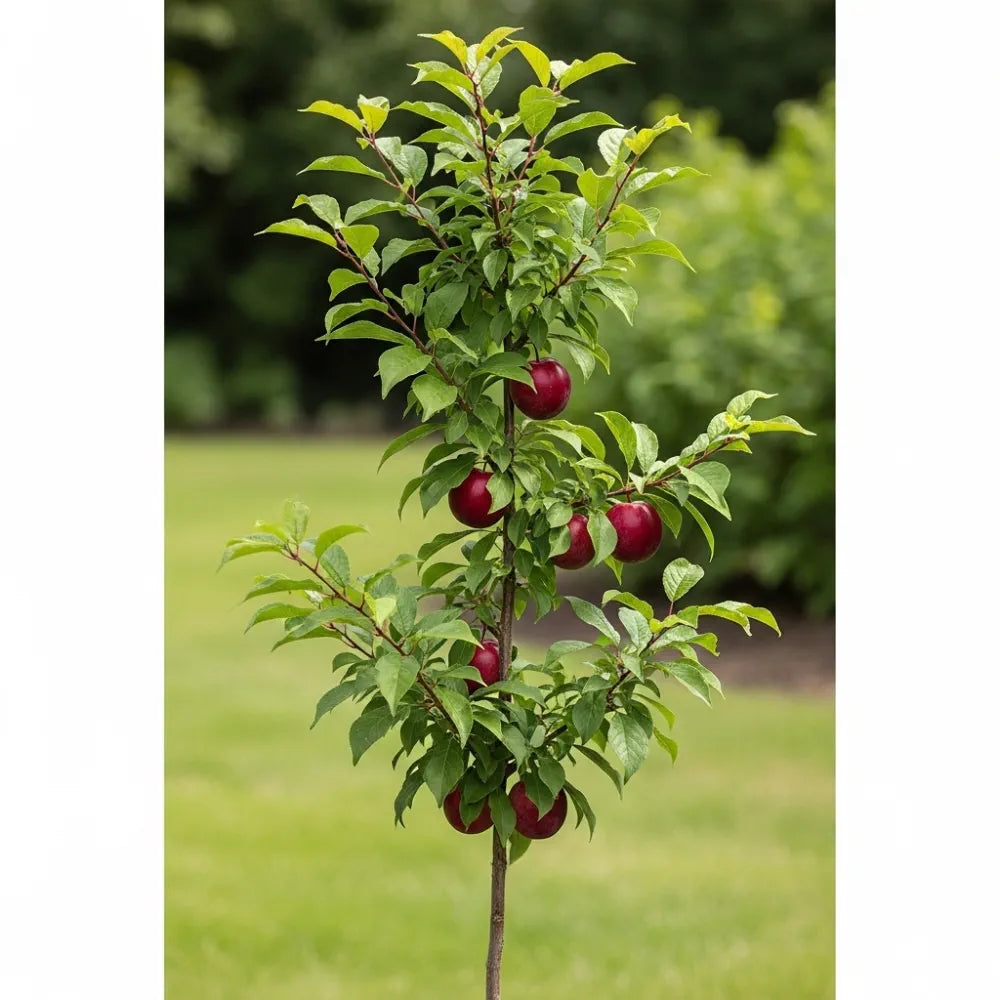 Patio 'Opal' Plum Tree | 3ft | 4.5L Pot – Woven Wood