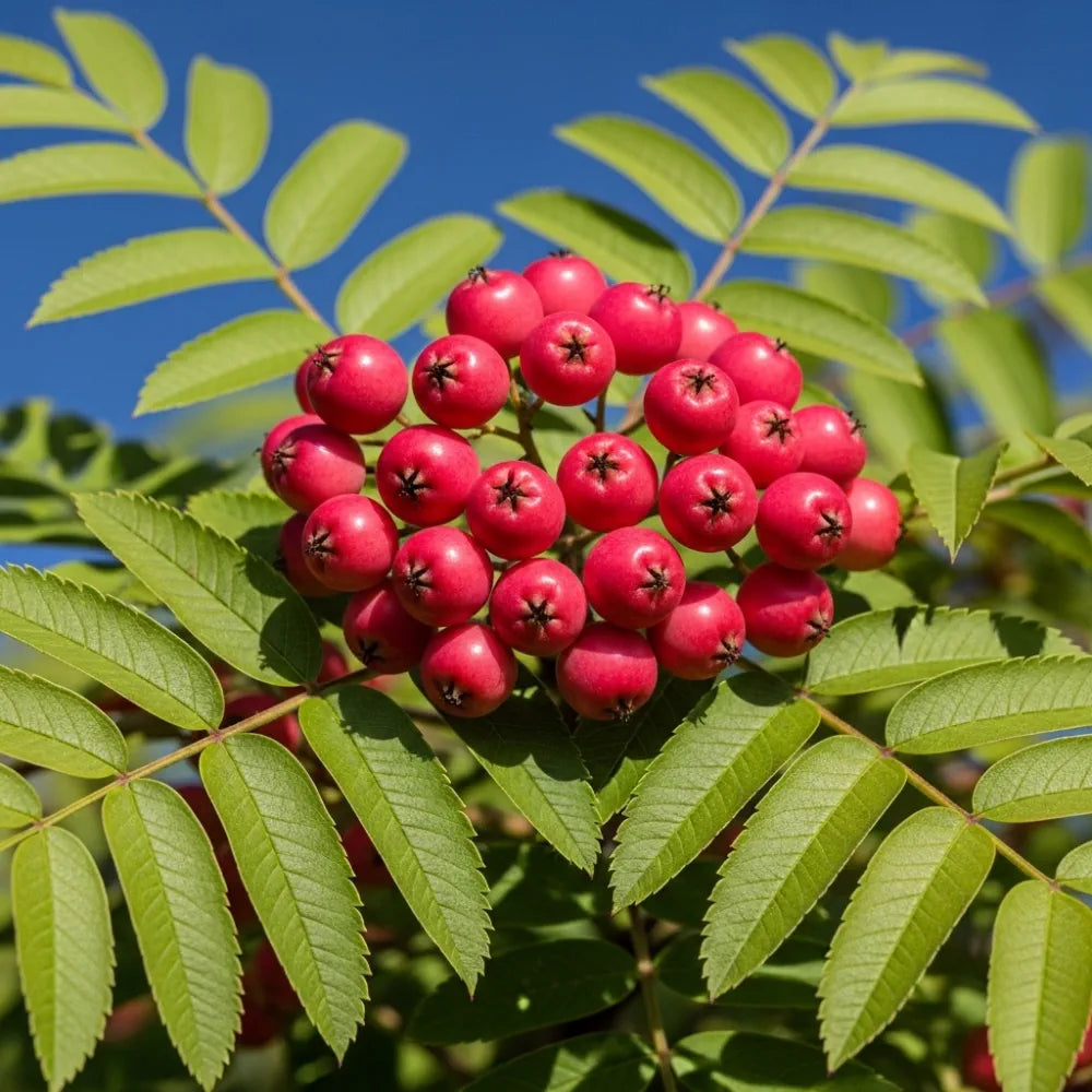6ft Half-Standard 'Eastern Promise' Pink Berried Mountain Ash Tree | M ...