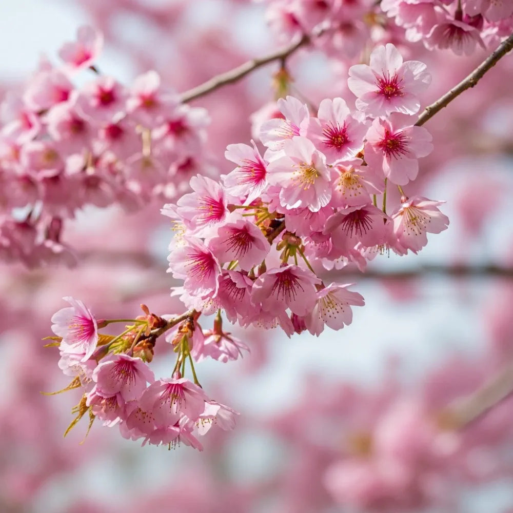 5ft 'Pink Shell' Cherry Blossom Tree | Prunus × yedoensis | 9L Pot | 2 ...