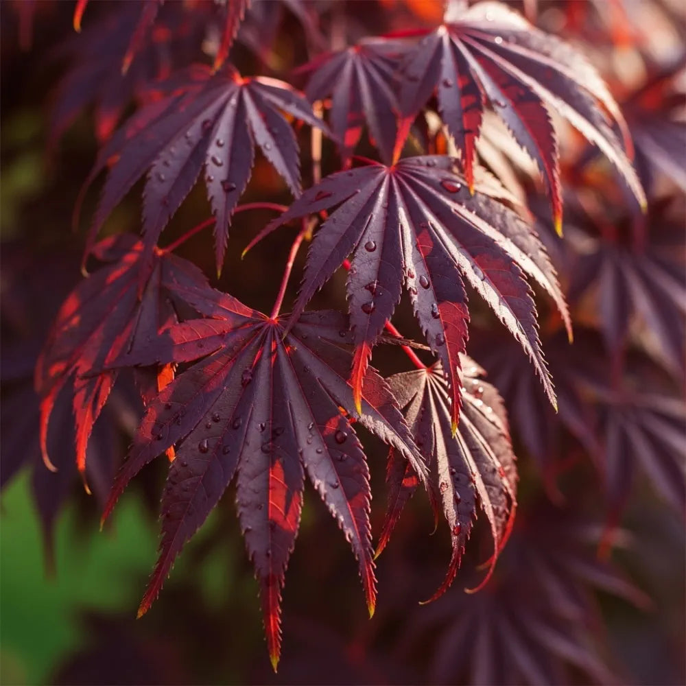 Purple Japanese Maple Tree | Acer palmatum 'Atropurpureum' 9cm Pot ...