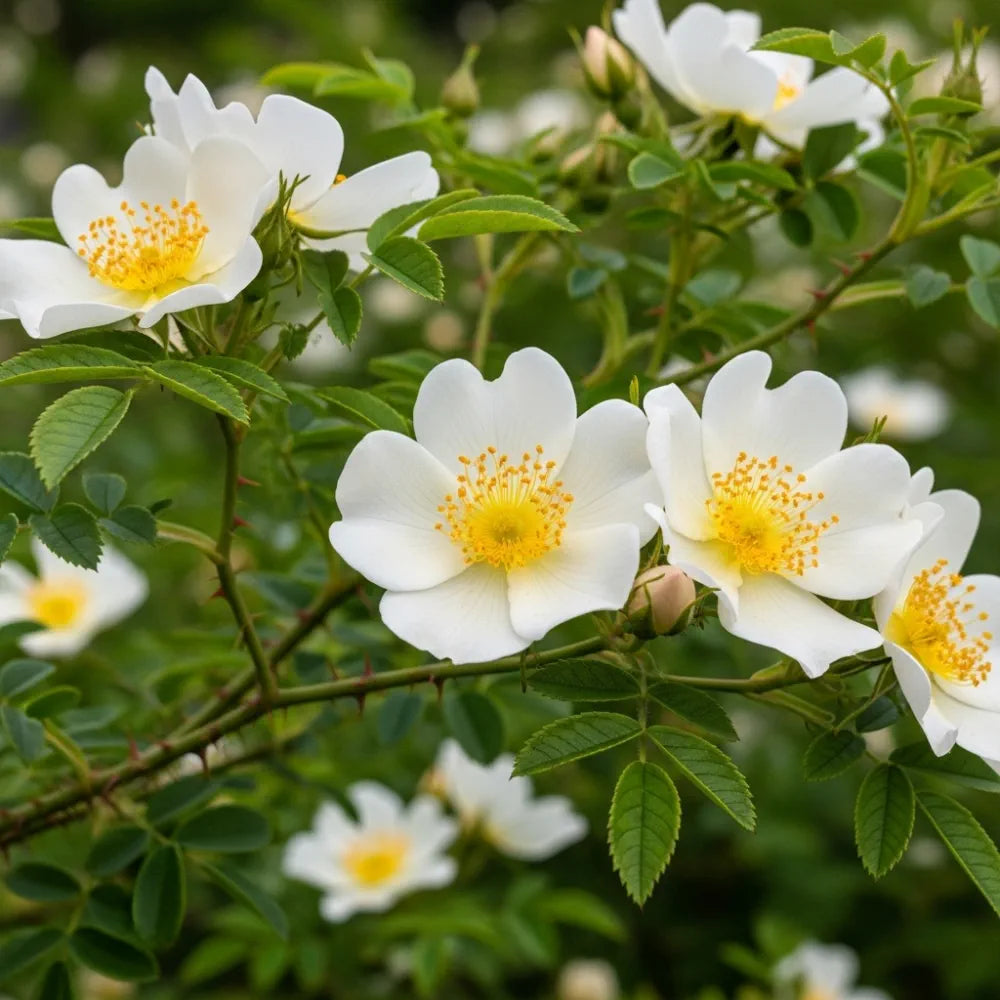 45-60cm Scotch Rose Hedging | Rosa pimpinellifolia | Bare Root – Woven Wood