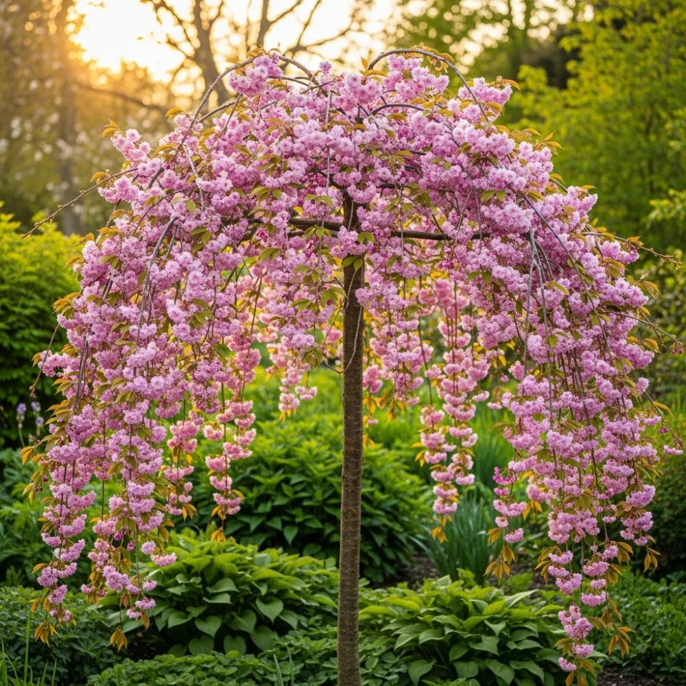 5ft Single Pink Weeping Cherry Blossom Tree | Prunus pendula Rubra | 9 ...