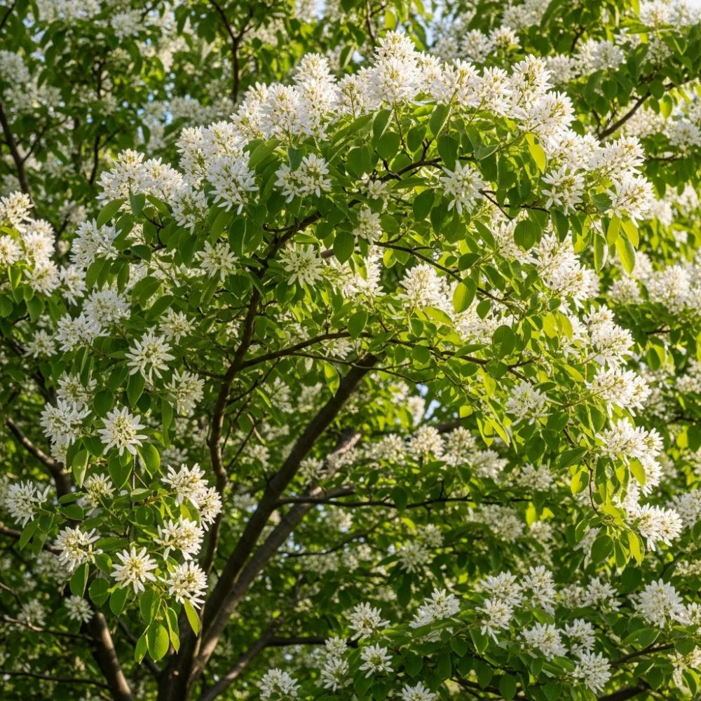 8ft Multi-Stem Amelanchier Lamarckii Tree | Mature Root Ball Snowy Mes ...
