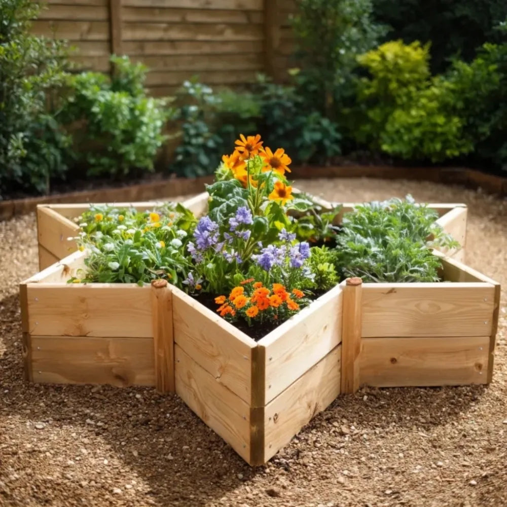 Premium Star Wood Raised Bed – Woven Wood