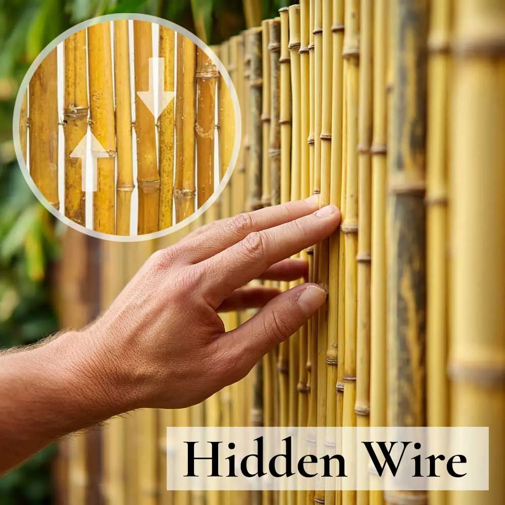 Natural Premium Thick Bamboo Cane Fencing Screening Rolls – Woven Wood