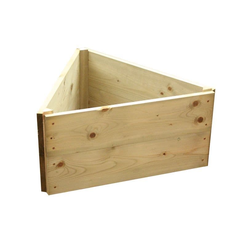 Premium Triangle Wood Raised Bed – Woven Wood