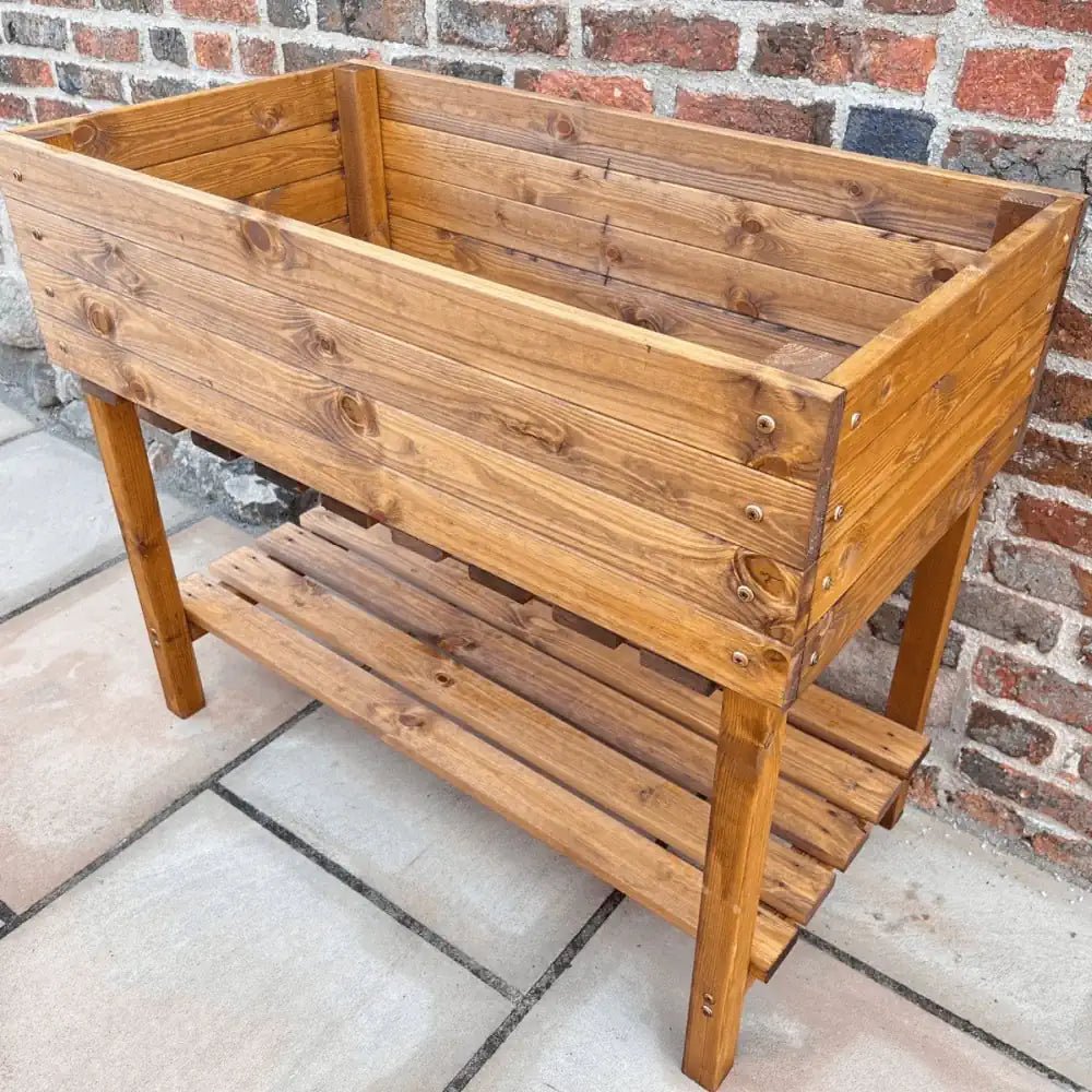 1m Large Veg Trough Redwood Planter – Woven Wood