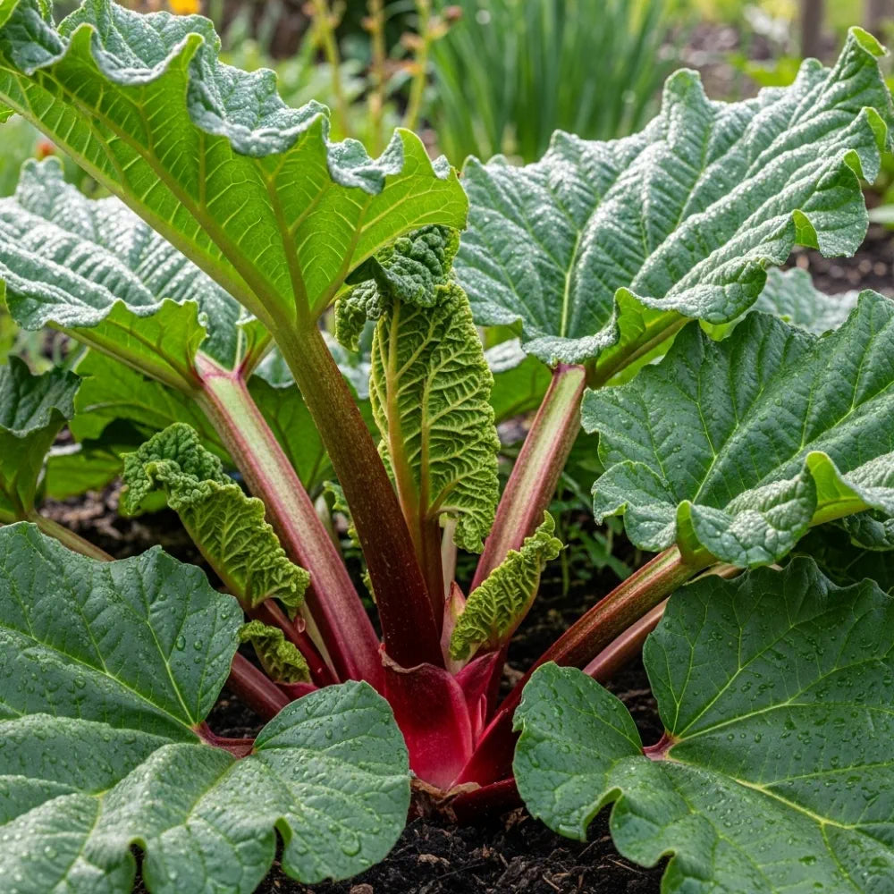 Victoria' Rhubarb Plant | 3 Bare Root Crowns – Woven Wood