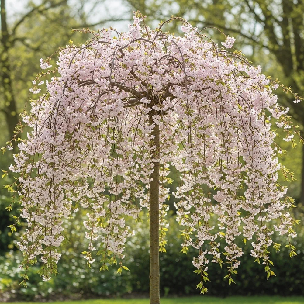6ft Half-Standard White Weeping Cherry Blossom Tree | Mature Bare Root ...